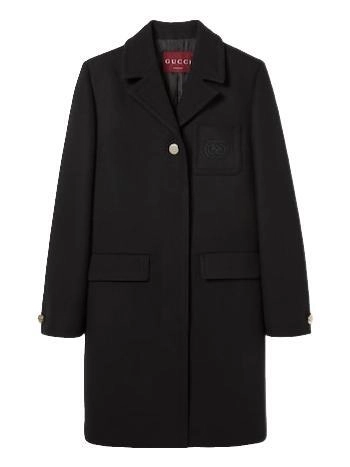 Gucci Logo Patch Batavia Coat - Black
