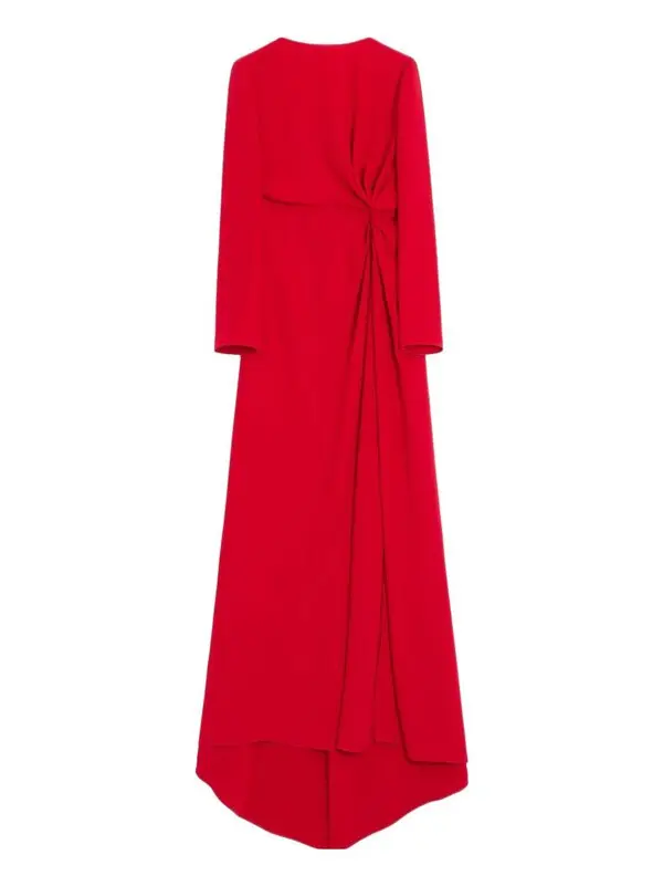 Valentino Garavani Cady Couture Ruched Maxi Dress - Red