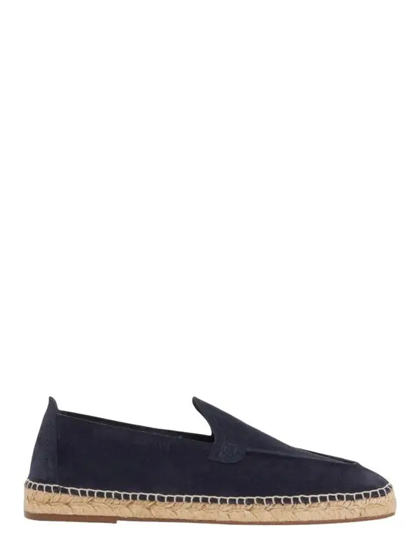 Emporio Armani Logo Detailed Slip-on Espadrilles - Blue