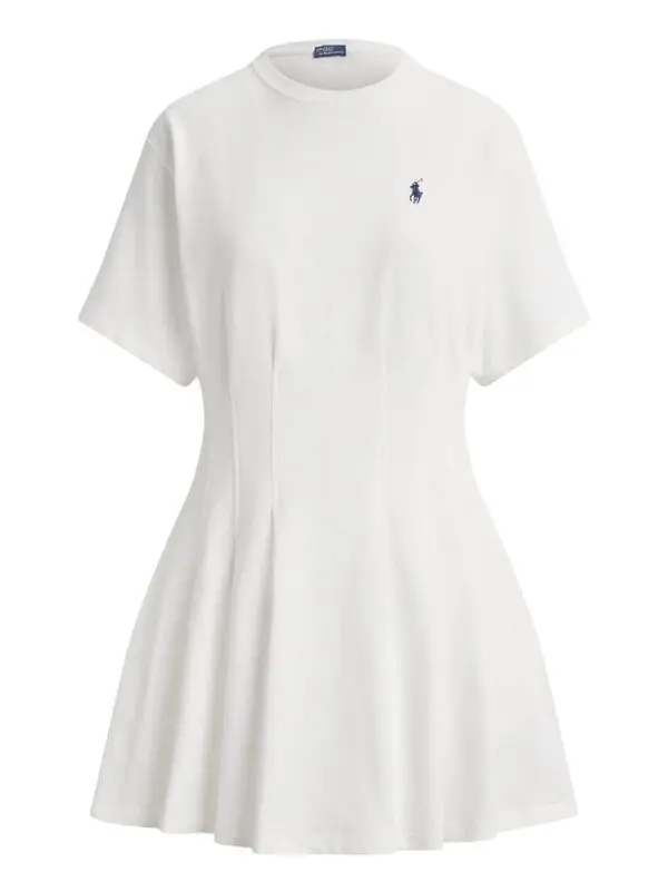 Polo Ralph Lauren Trapeze Logo T-shirt Dress - White