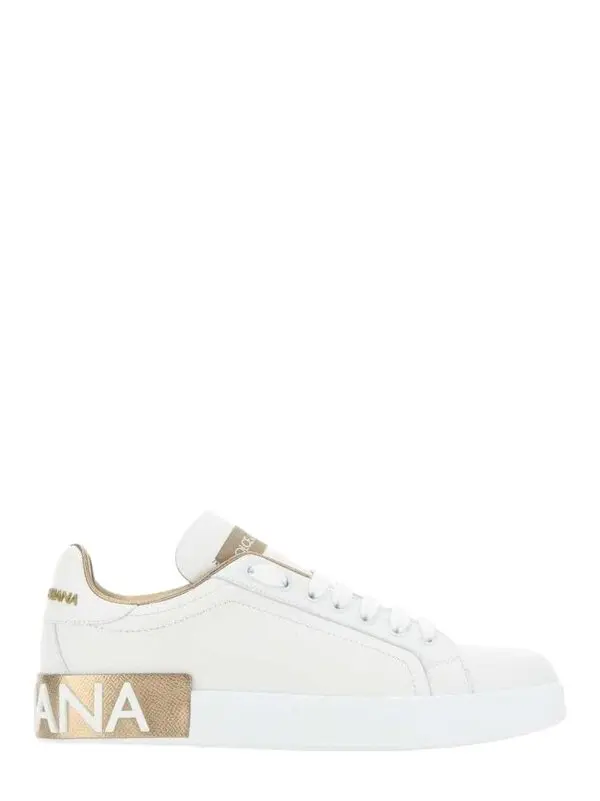Dolce & Gabbana Portofino Lace-up Sneakers - White