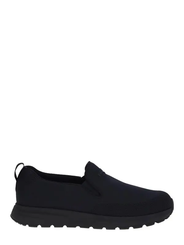 Prada Stretch Knitted Slip-on Sneakers - Navy Blue