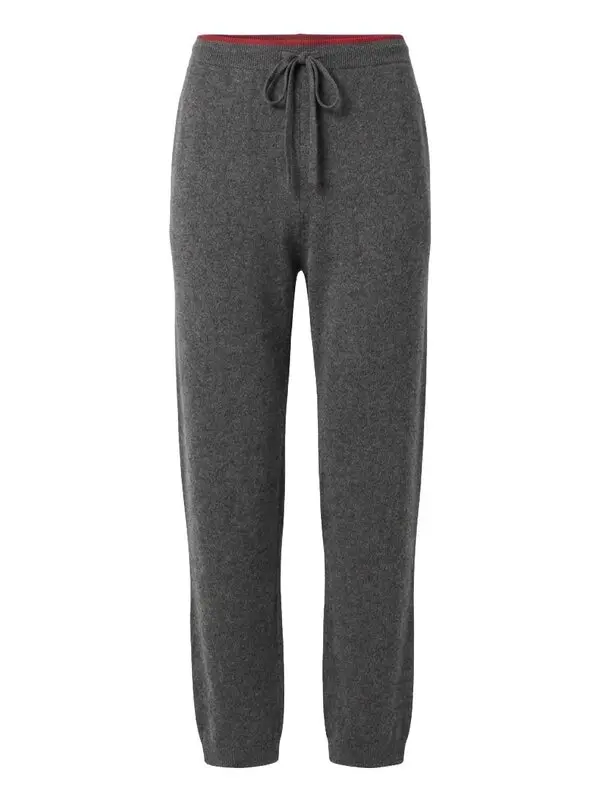 Gucci Wool And Cashmere Drawstring Trousers - Grey