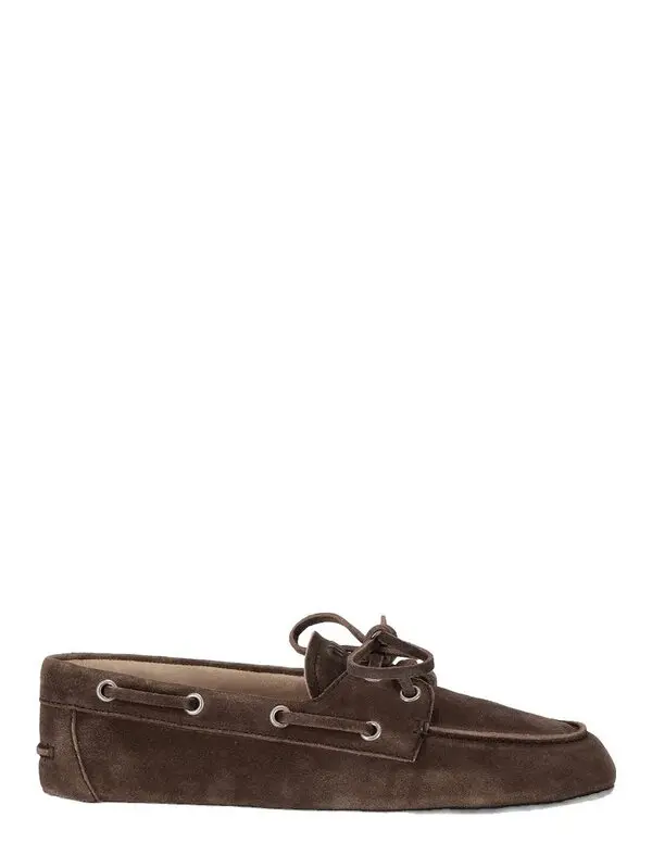 Miu Miu Lace-up Loafers - Black