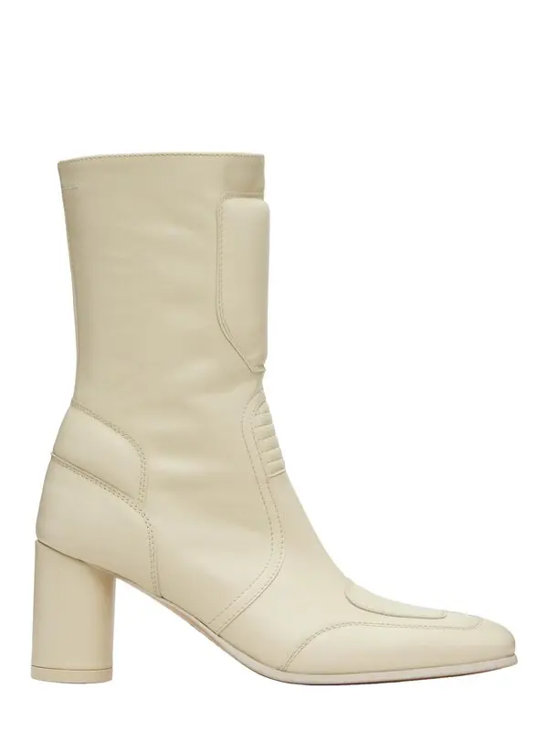 MAISON MARGIELA 90mm Block-heeled Ankle Boots - Off-white
