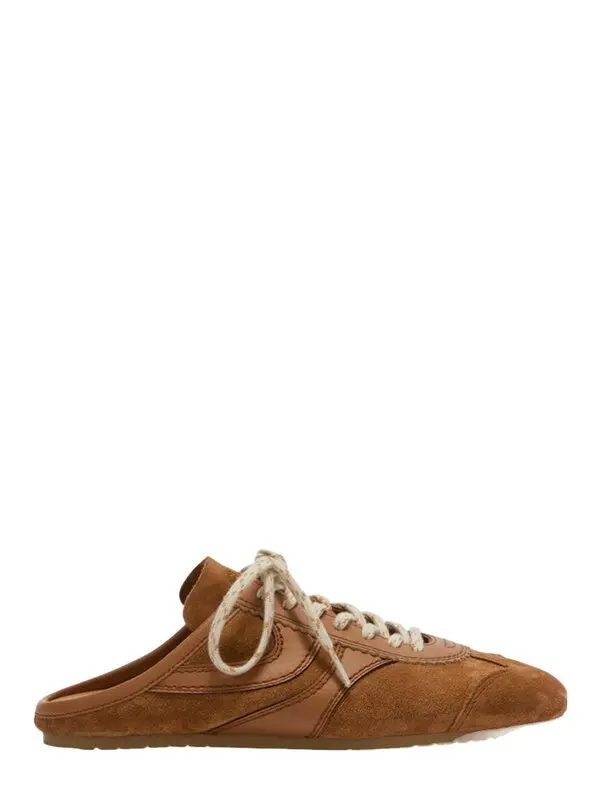 Dries Van Noten Suede Sneaker Mules - Brown