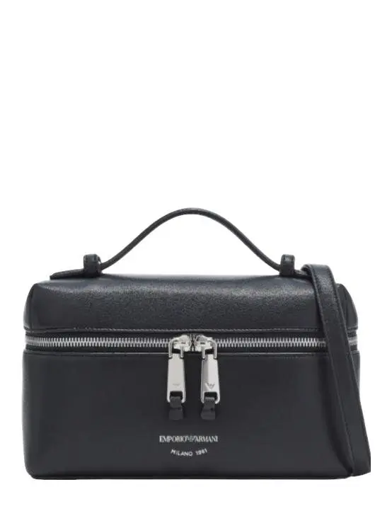 Emporio Armani Zip-top Shoulder Bag - Black