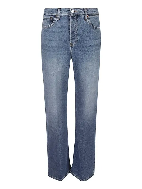 RE/DONE High Rise Wide-leg Jeans - Blue