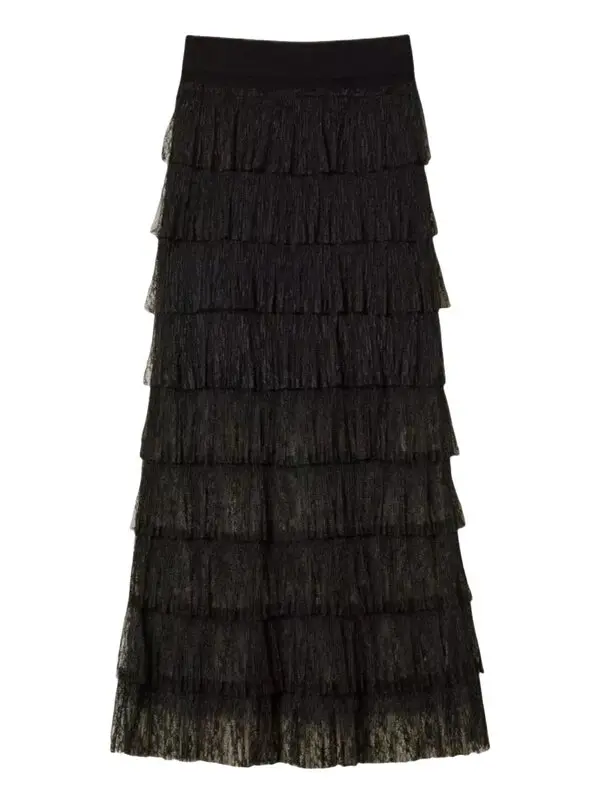 TWINSET Lace Maxi Skirt - Black