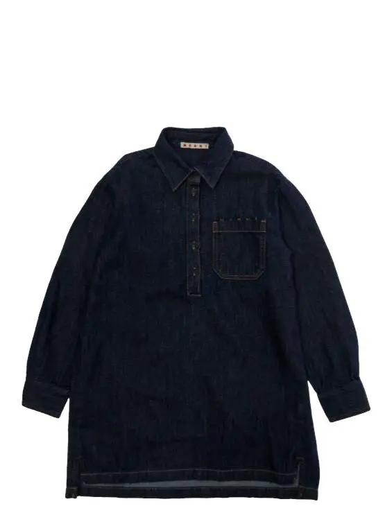 Marni Long Sleeve Button-up Dress - Black