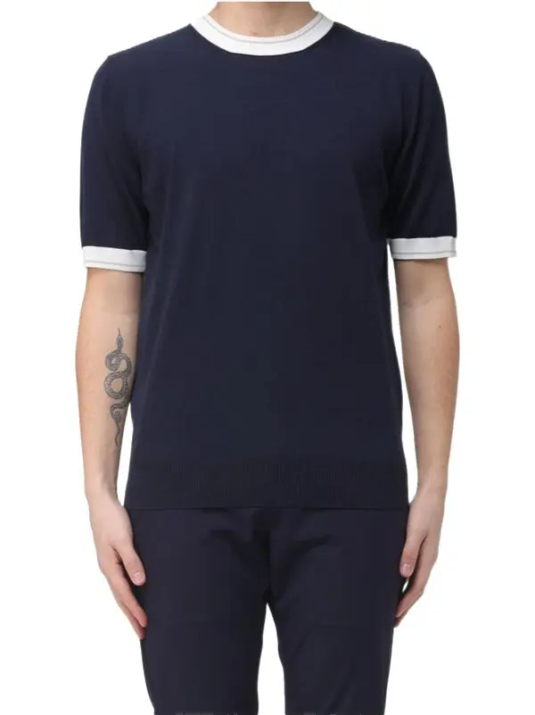 Eleventy Ribbed T-shirt - Blue