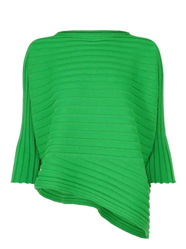 Issey Miyake Asymmetrical Knitted Top - Green