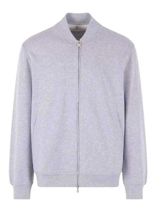 Brunello Cucinelli Zip-up Bomber Jacket - White