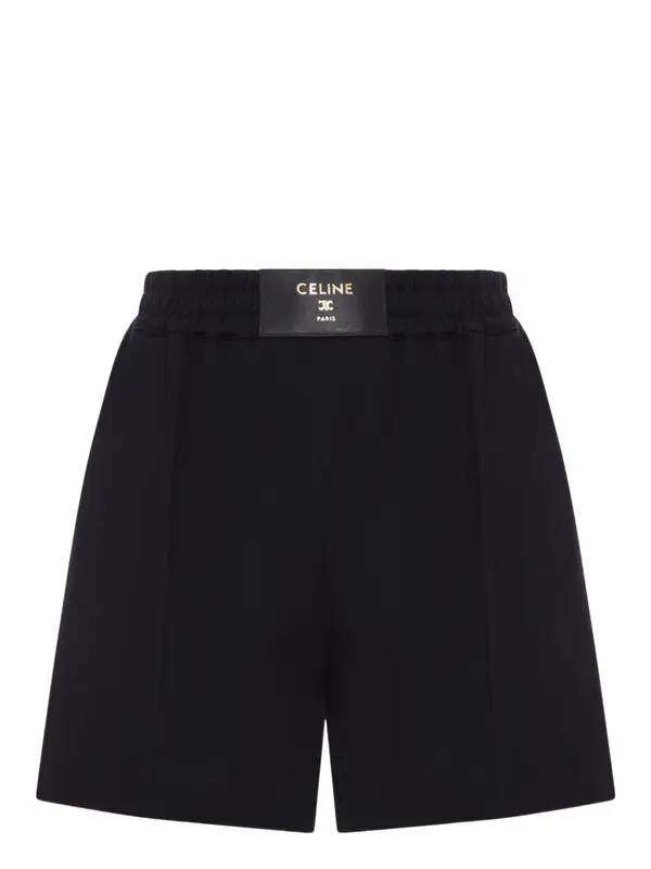 Celine Wool Twill Shorts - Black