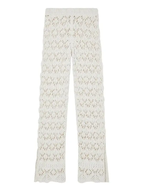 Alanui Lagoon Romance Crochet Pants - White