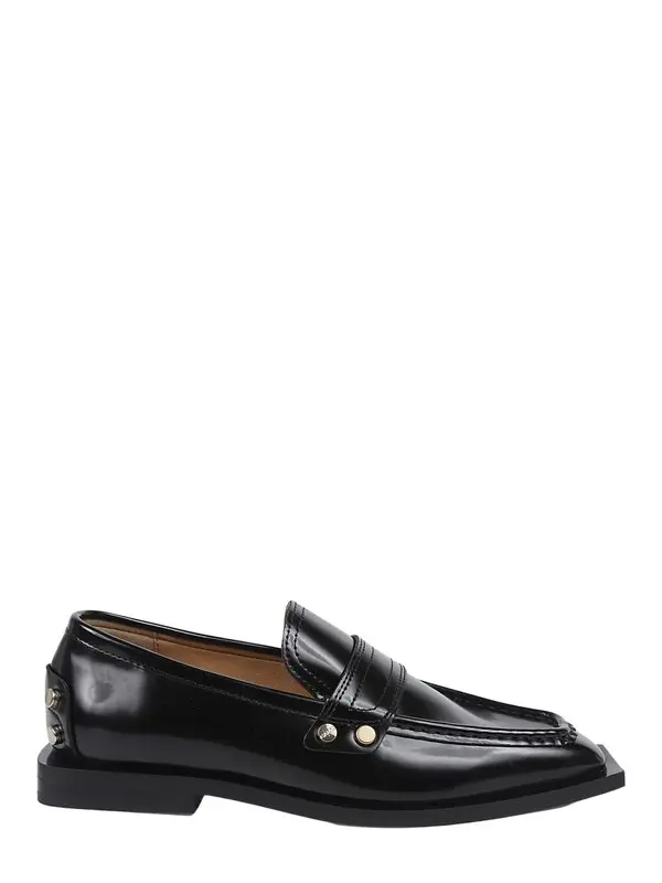 GANNI Studded Loafers - Black
