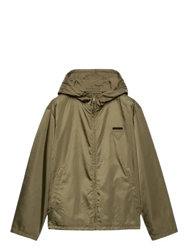 Prada Zip-up Hooded Jacket - Olive