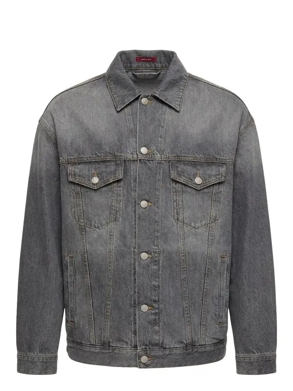 Gucci Cotton Denim Jacket - Dark Gray
