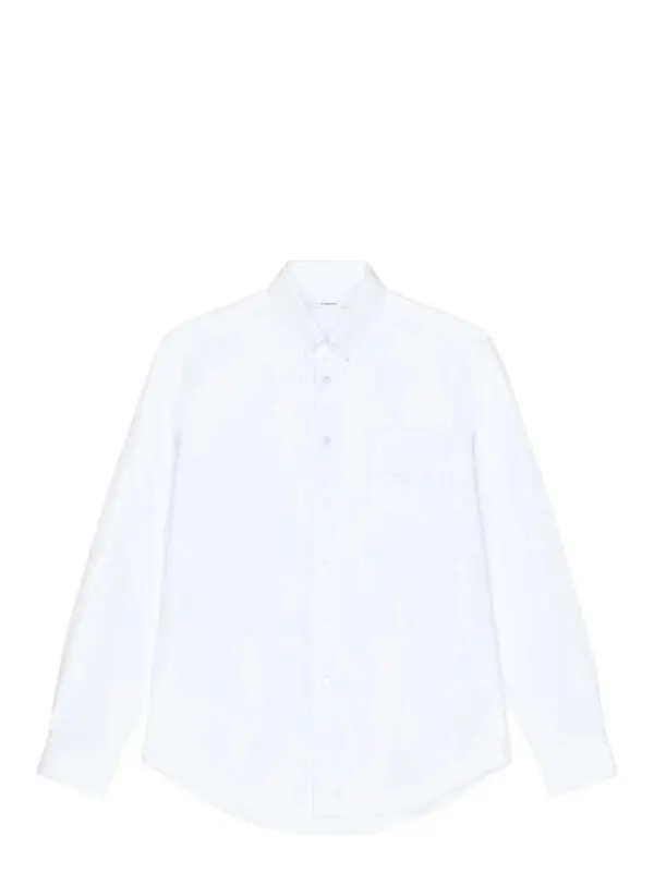 Givenchy Shirt In Cotton Oxford With Paris Jacquard - White