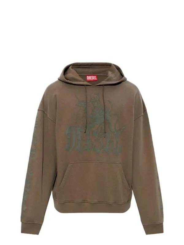 DIESEL® S-griffon Graphic Hoodie - Brown