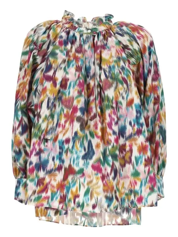 Dior Printed Long Sleeve Top - Multicolor