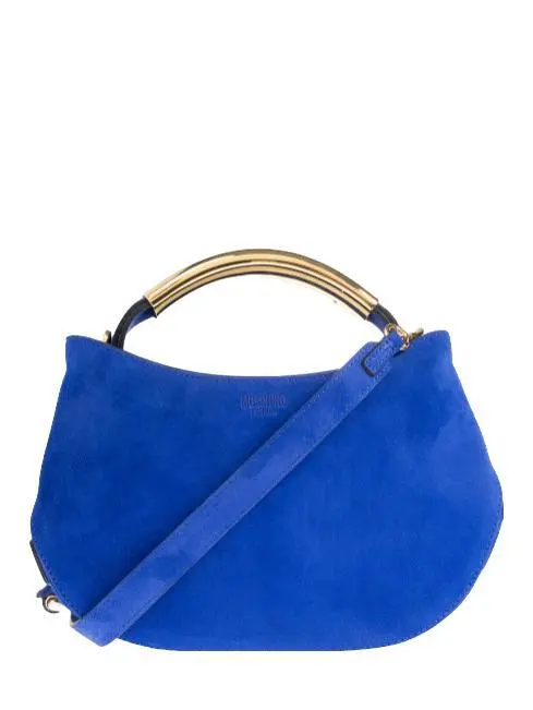 Moschino Top Handle Handbag With Detachable Shoulder Strap - Blue