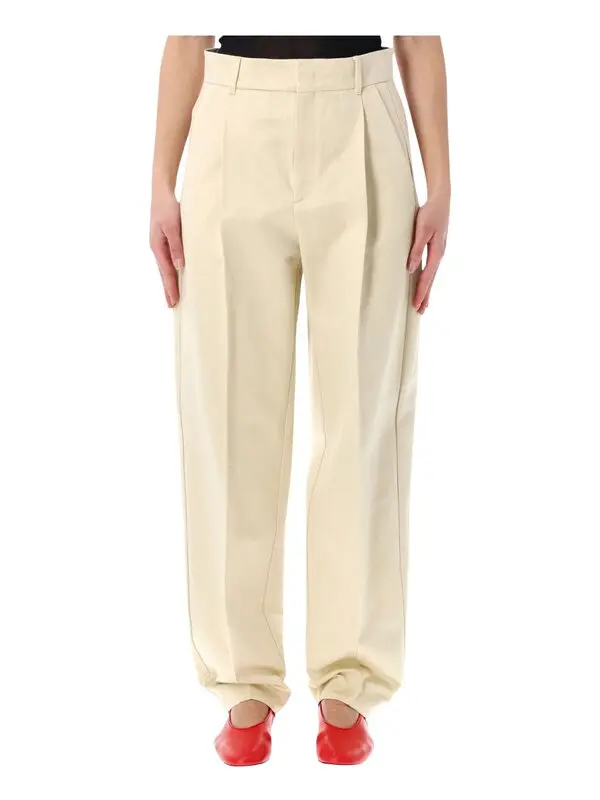 Soeur Graham Pleated Wide-leg Trousers - Nude