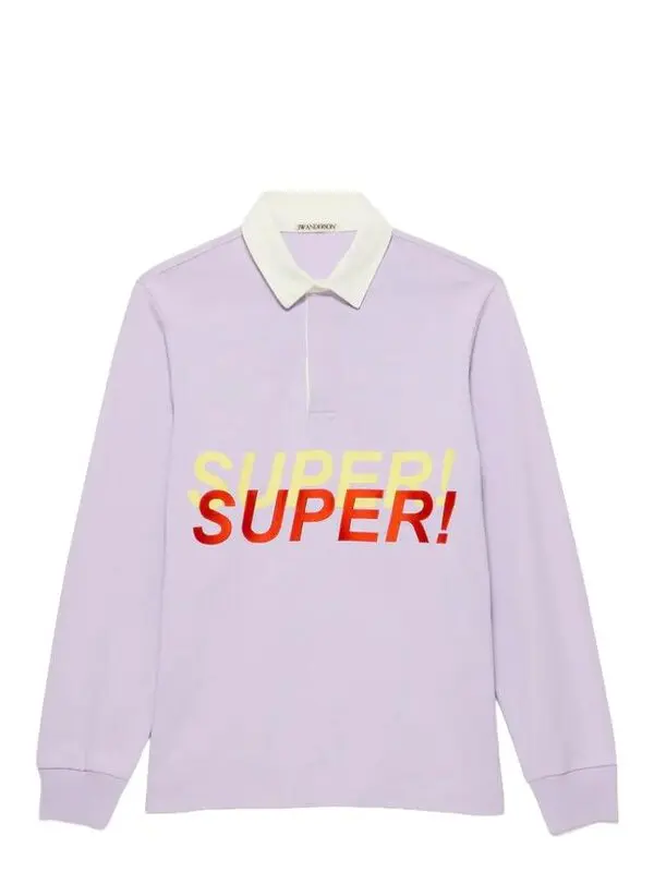 J.W.ANDERSON Jw Anderson Lilac Super Super Polo Shirt - Purple