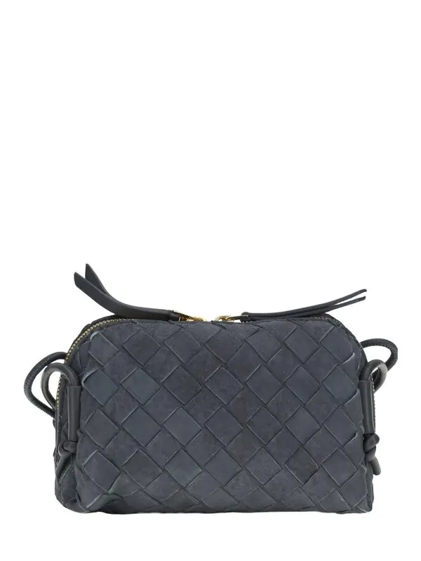 Bottega Veneta Zipper Clutch With Knotted Shoulder Straps - Black