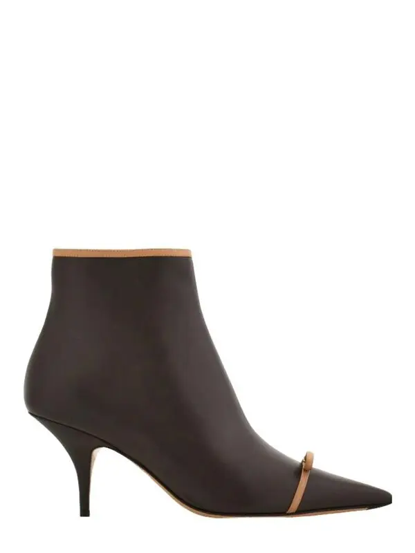 FERRAGAMO Pointed Toe Ankle Boots With Mini Bow Detail - Black