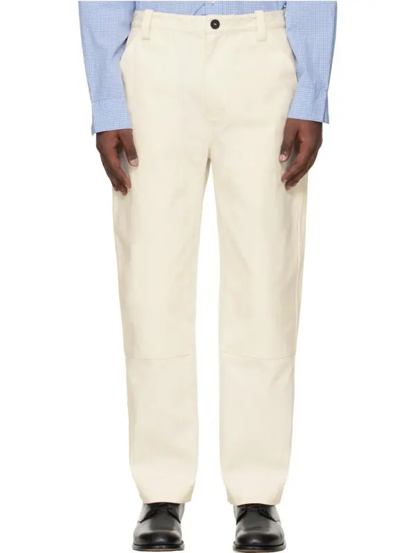 Studio Nicholson Aaron Levine Collaboration Denver Casual Trousers - Parchment Color