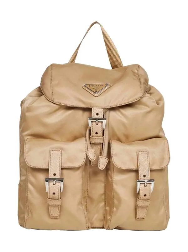 Prada Flap Backpack - Desert Beige