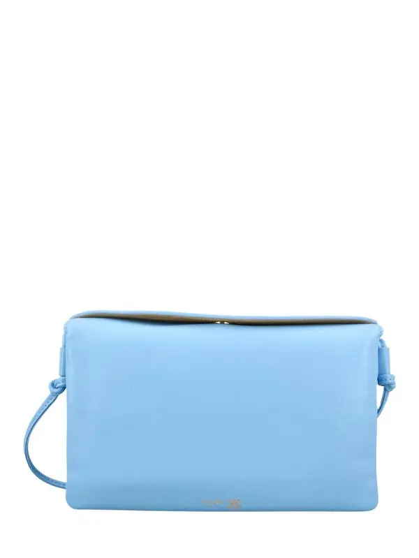 Celine Trio Flap Smooth Lambskin Shoulder Bag - Blue