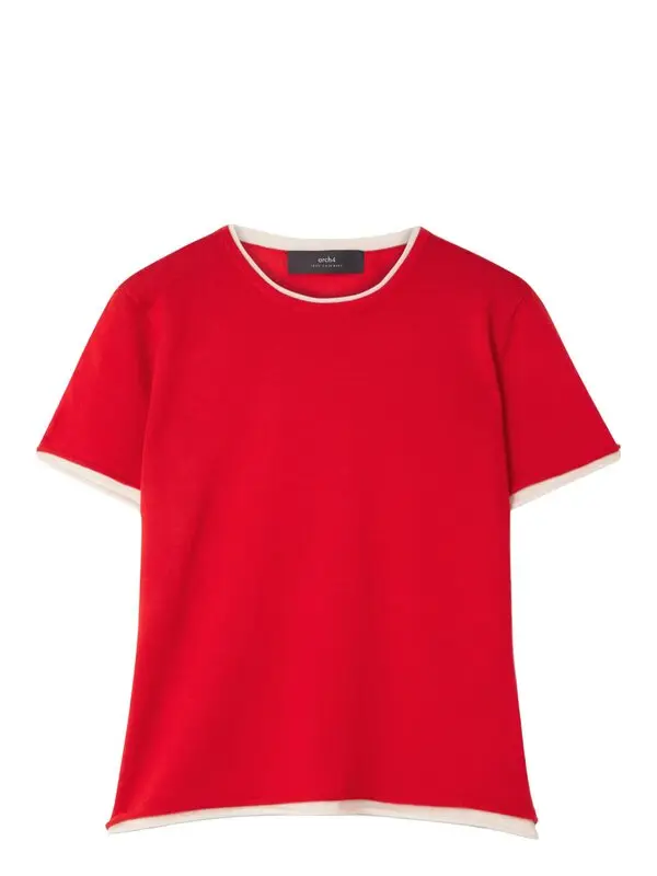 Arch4 Selcombe Knitted T-shirt - Red