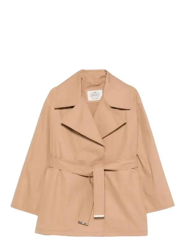 Herno Belted Long Sleeve Jacket - Nude