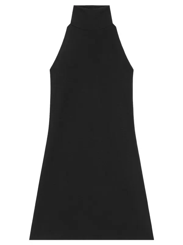 COURREGES High-neck Sleeveless Mini Dress - Black
