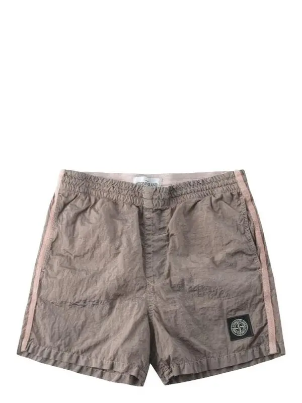 Stone Island Swim Shorts With Side Stripe - Gray