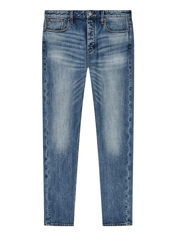 Emporio Armani Slim-fit Faded Jeans - Blue