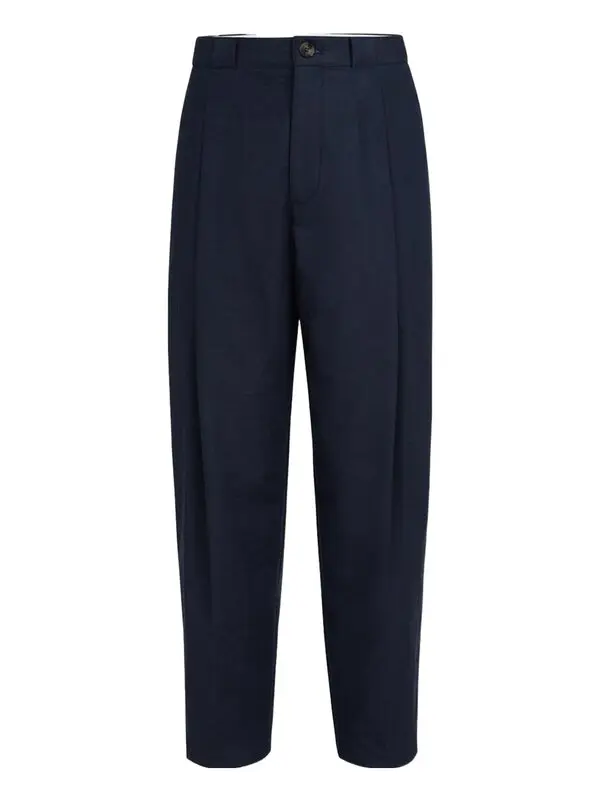 Brunello Cucinelli Straight-leg Pleated Pants - Navy Blue