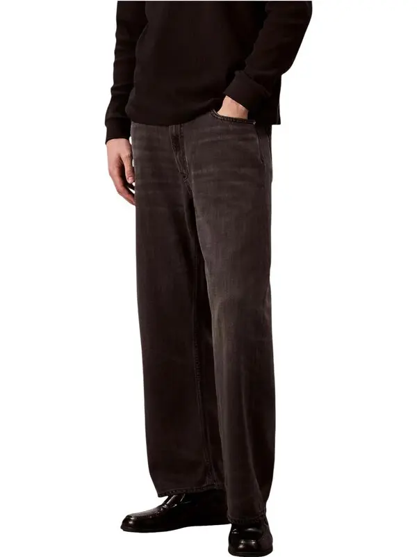 Calvin Klein Baggy Silhouette Mid Rise Jeans - Charcoal Gray