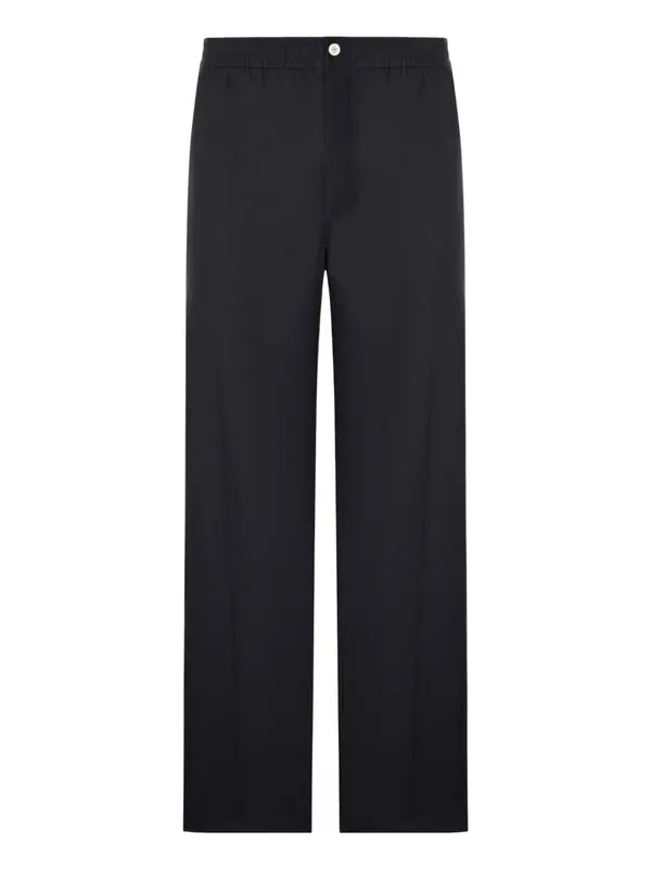 Celine Cotton And Linen Trousers - Black