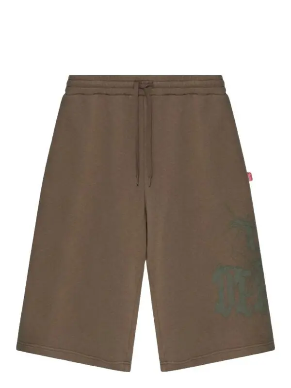 DIESEL® Printed Drawstring Shorts - Brown