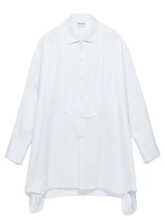 J.W.ANDERSON Jw Anderson Side Knot Shirt Dress - White And Blue