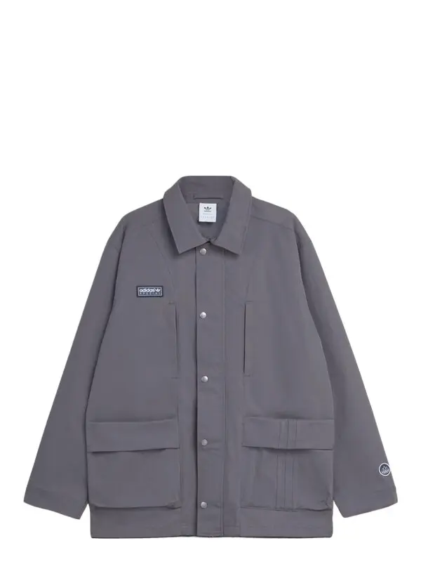 Adidas Spzl Logo-patch Jacket - Gray