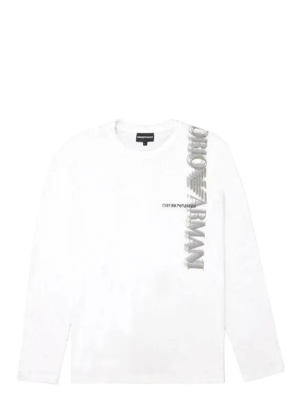 Emporio Armani Logo Long-sleeved T-shirt - White