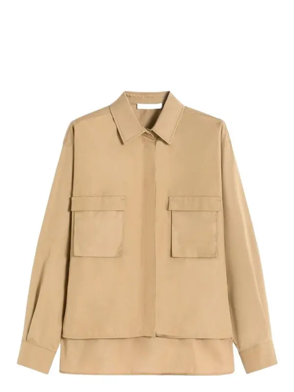 Max Mara Flap-pocket Cotton Shirt - Desert-colored