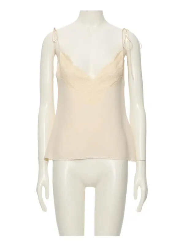 Valentino Garavani Lace Trim V-neck Camisole - White