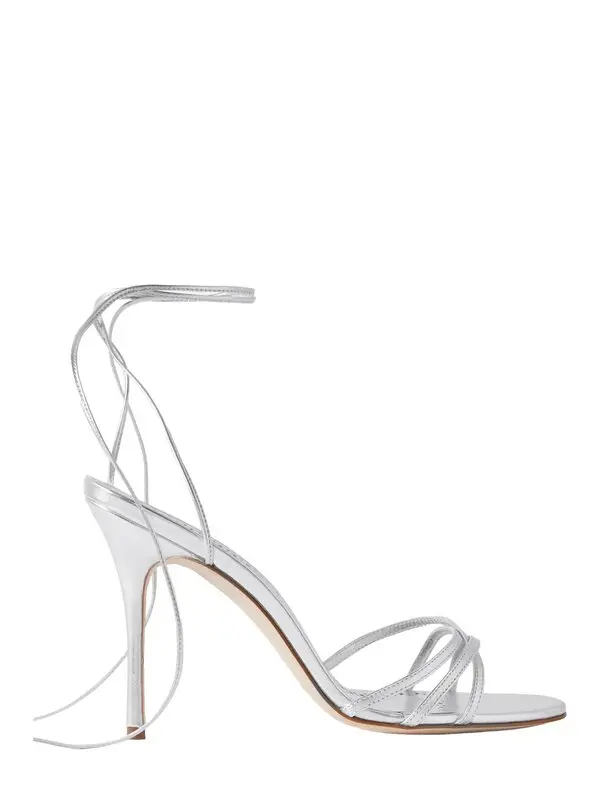 Manolo Blahnik Round Toe High Heel Sandals - White