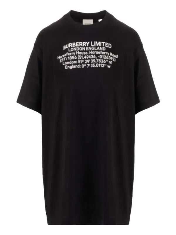 Burberry Location Print T-shirt - Black