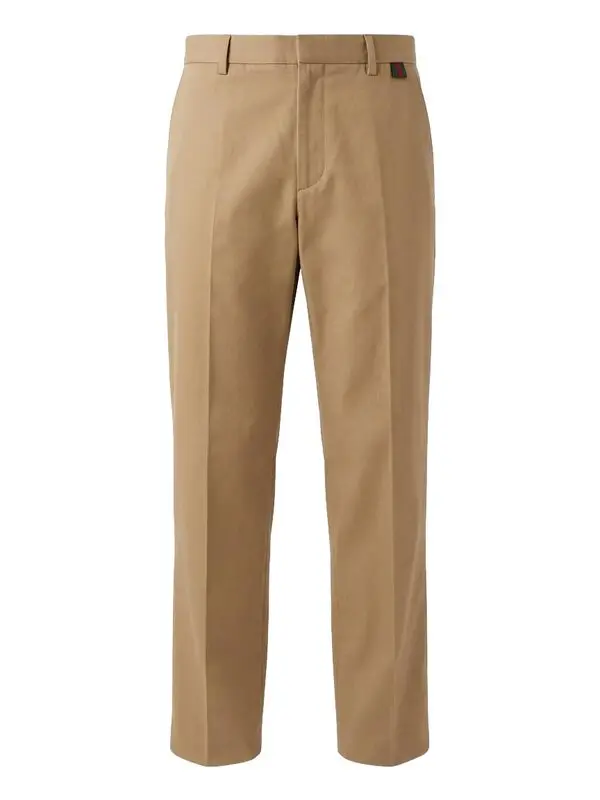 Gucci Twill Detailed Pants - Beige